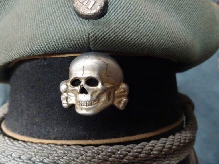 Waffen SS White Piped Officers Visor Cap - Battle Worn - Historical ...